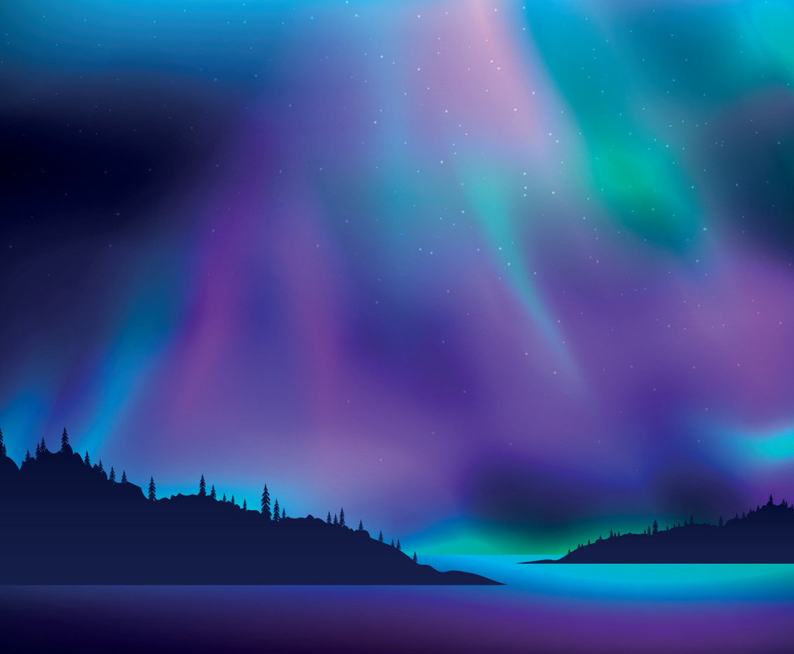 Beautiful Aurora Background Vector Art & Graphics | freevector.com