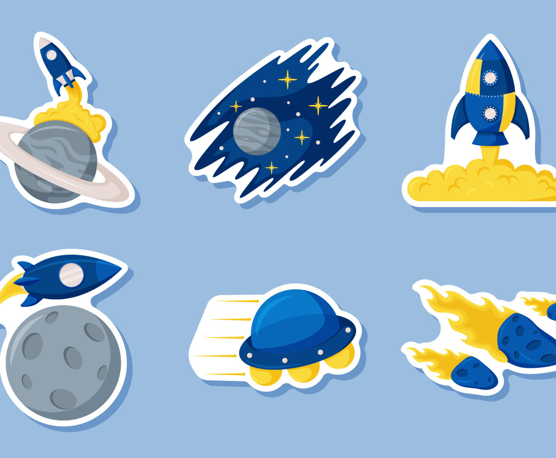 World Space Day Sticker Vector Art & Graphics | freevector.com