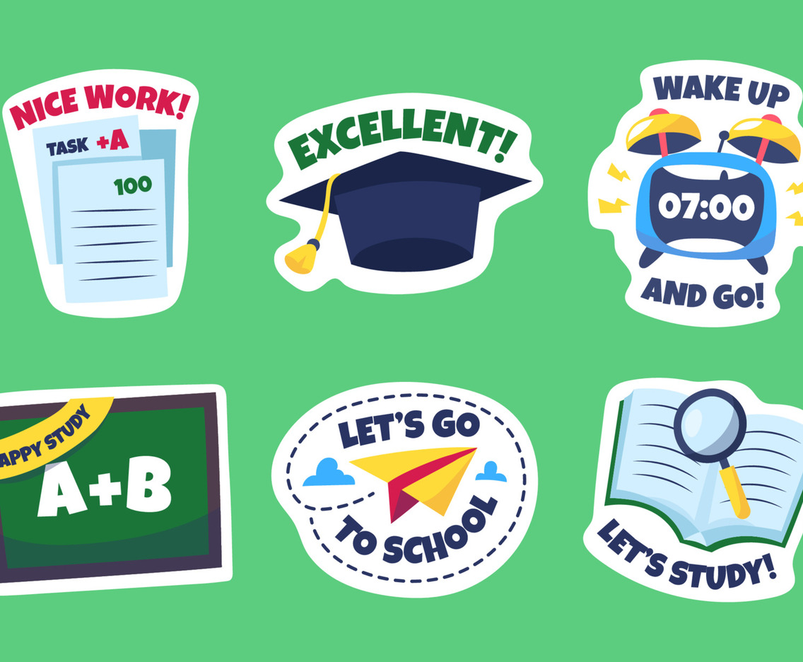 Back To School Sticker Pack Vector Art & Graphics | freevector.com