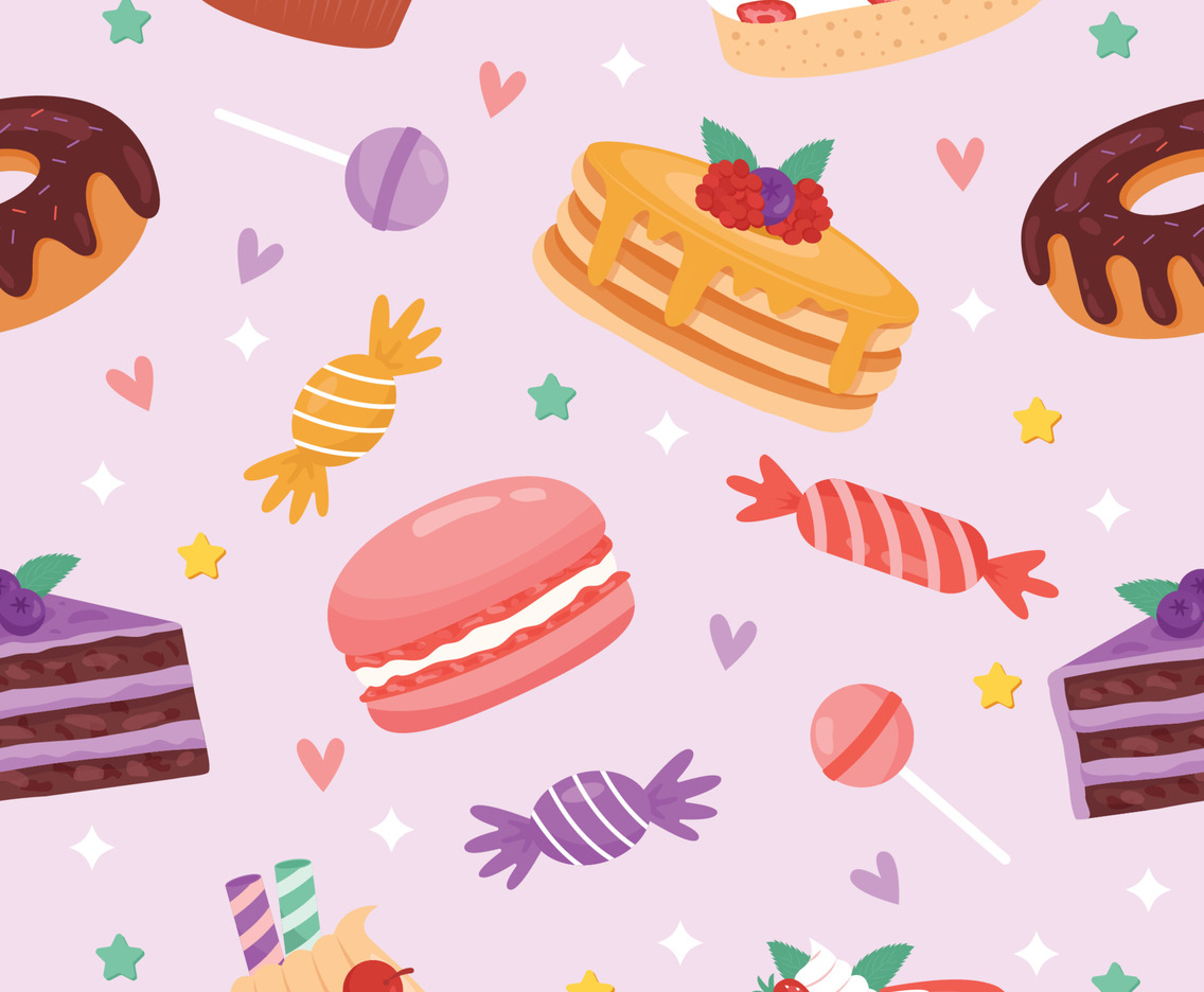 Seamless Pattern Dessert Vector Art & Graphics | freevector.com