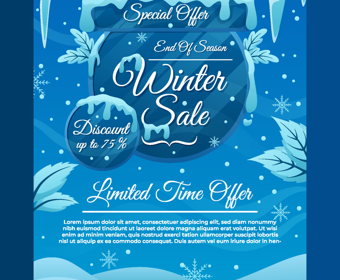 Winter Sale Poster Vector Art & Graphics | freevector.com
