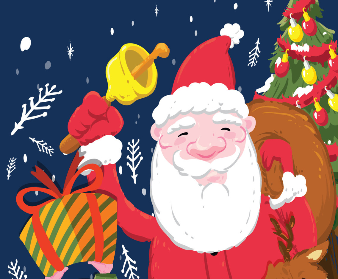 Santa Clause And Helper Concept Vector Art & Graphics | freevector.com