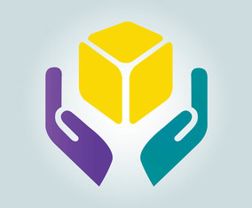 Blue Hand Charity Icon Vector Art & Graphics | freevector.com