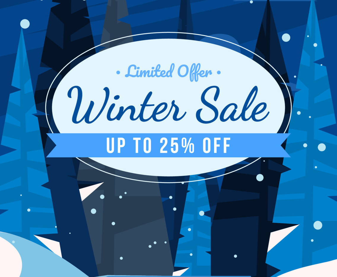 Limited Offer Winter Sale Poster Concept Vector Art & Graphics ...