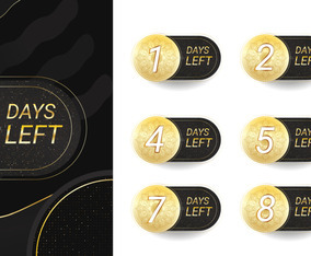 Countdown Colourfull Number Icon Set Vector Art & Graphics | freevector.com
