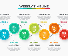 Weekly Infographic Vector Art & Graphics | freevector.com