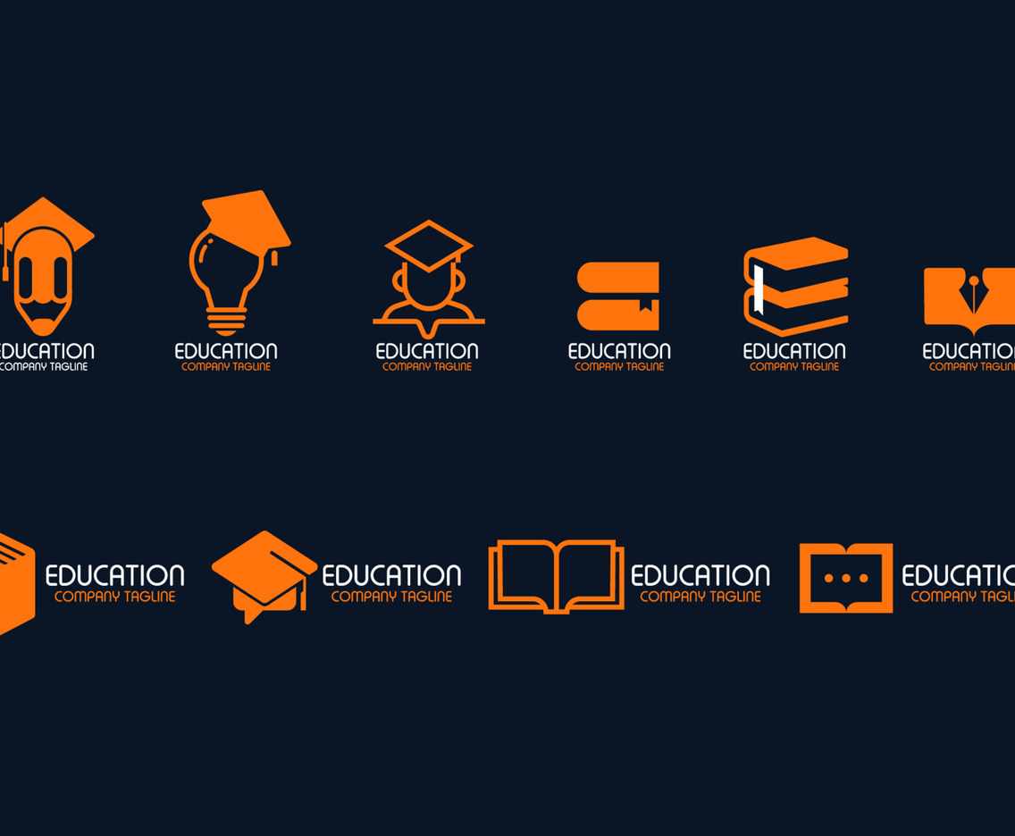 Collection Of Education Flat Logo Design Vector Art & Graphics ...