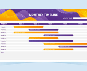 Monthly Timeline Template Vector Art & Graphics | freevector.com