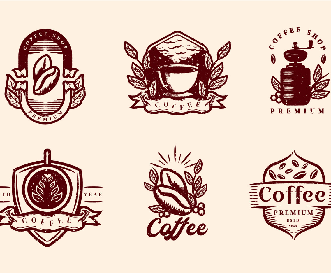 Vintage Coffee Logo Vector Coffee Shop Logo Collection | Coffee Shop
