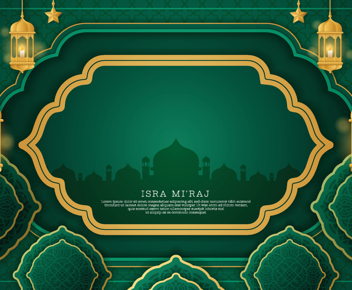 Isra Miraj Background Templates Vector Art & Graphics | freevector.com