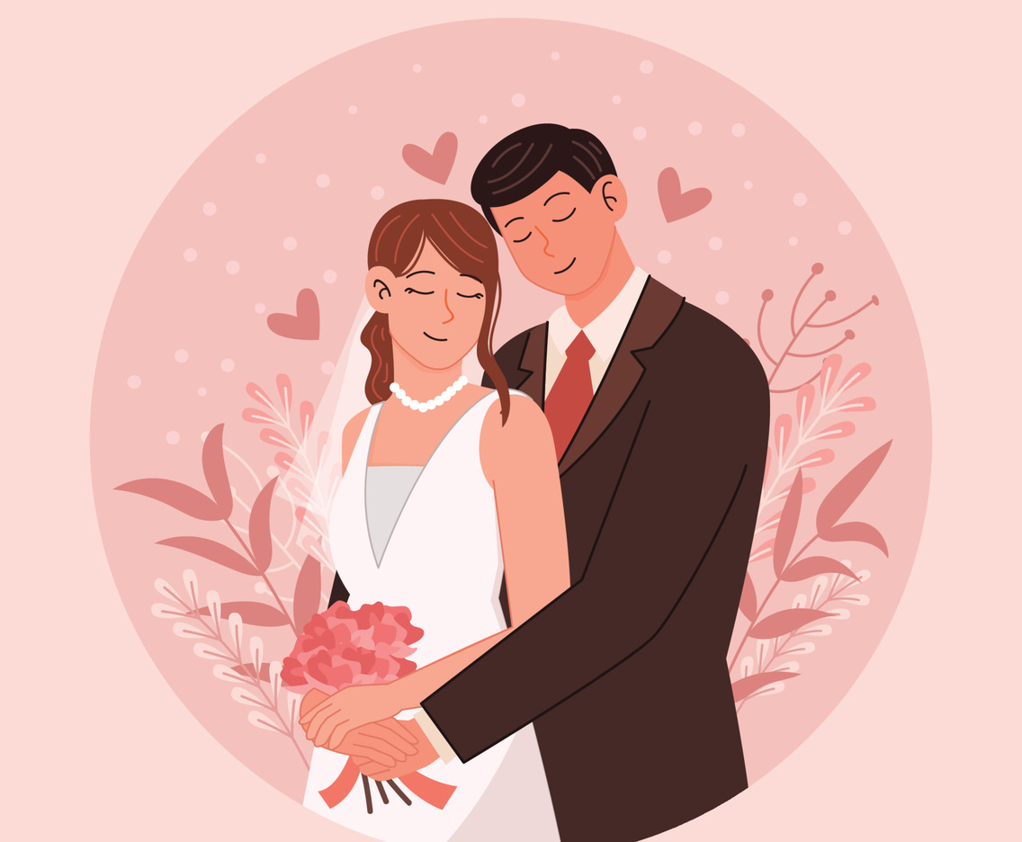 Matching Couples Marriage Vector Art & Graphics | freevector.com