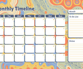 Monthly Timeline Project Template Vector Art & Graphics | freevector.com