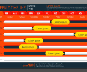 Weekly Timeline Table Vector Art & Graphics | freevector.com