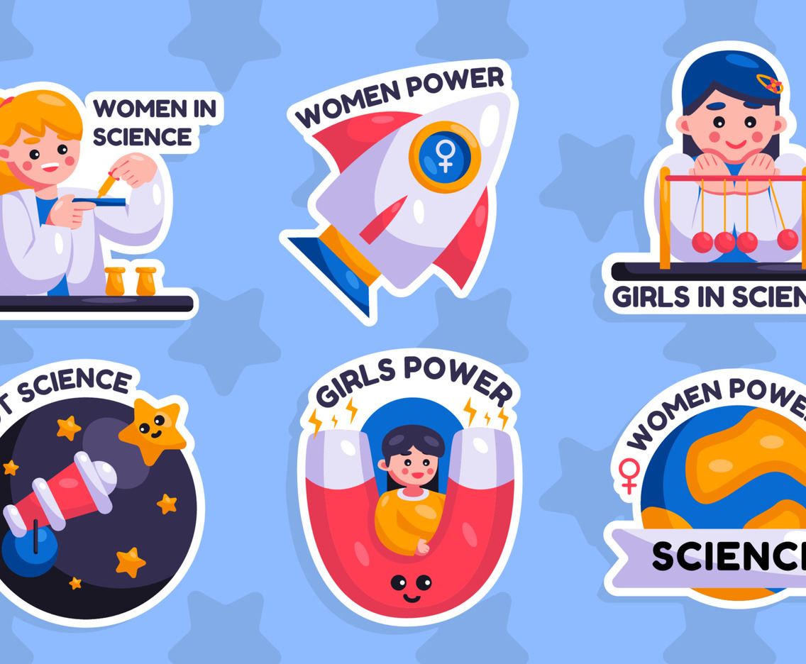 Cute Sticker International Day Of Women And Girls In Sciences Vector ...