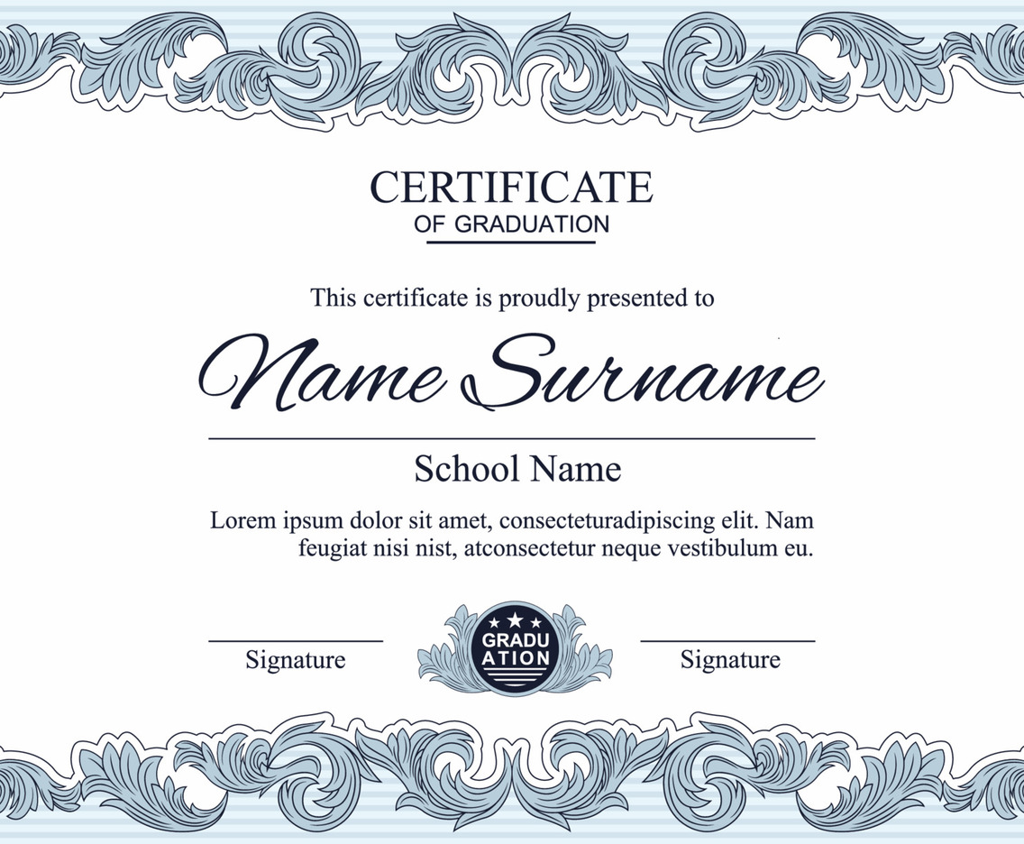Victorian Classic Certificate Template Vector Art & Graphics ...