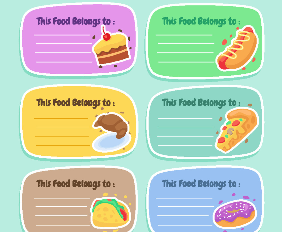 This Food Belongs To Sticker Collection Vector Art & Graphics ...