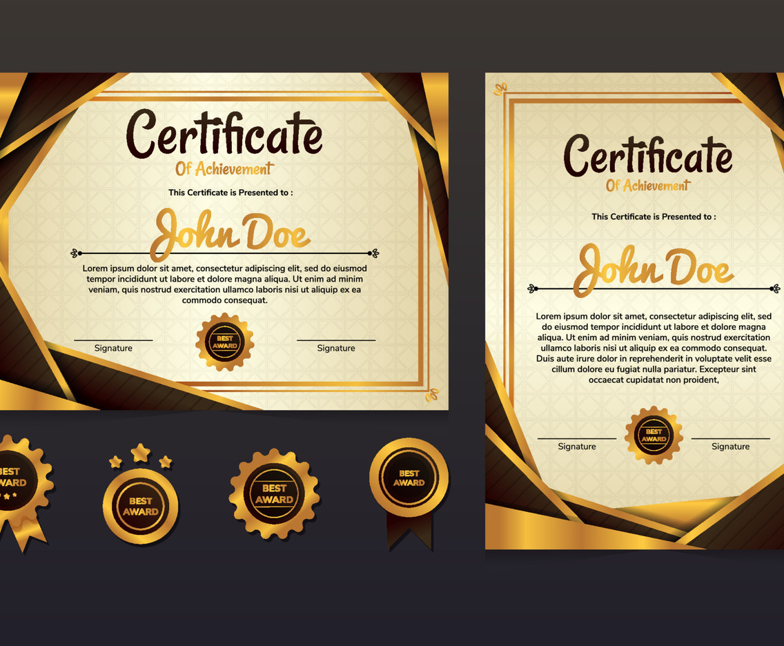 Brown Gold Diploma Vector Art & Graphics | freevector.com