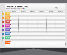 Weekly Plan Vector Art & Graphics | freevector.com