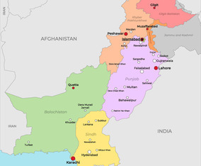 Colorful Pakistan Country Map Vector Art & Graphics | freevector.com