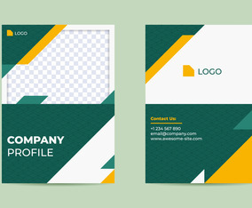 Modern Purple Company Profile Template Vector Art & Graphics ...