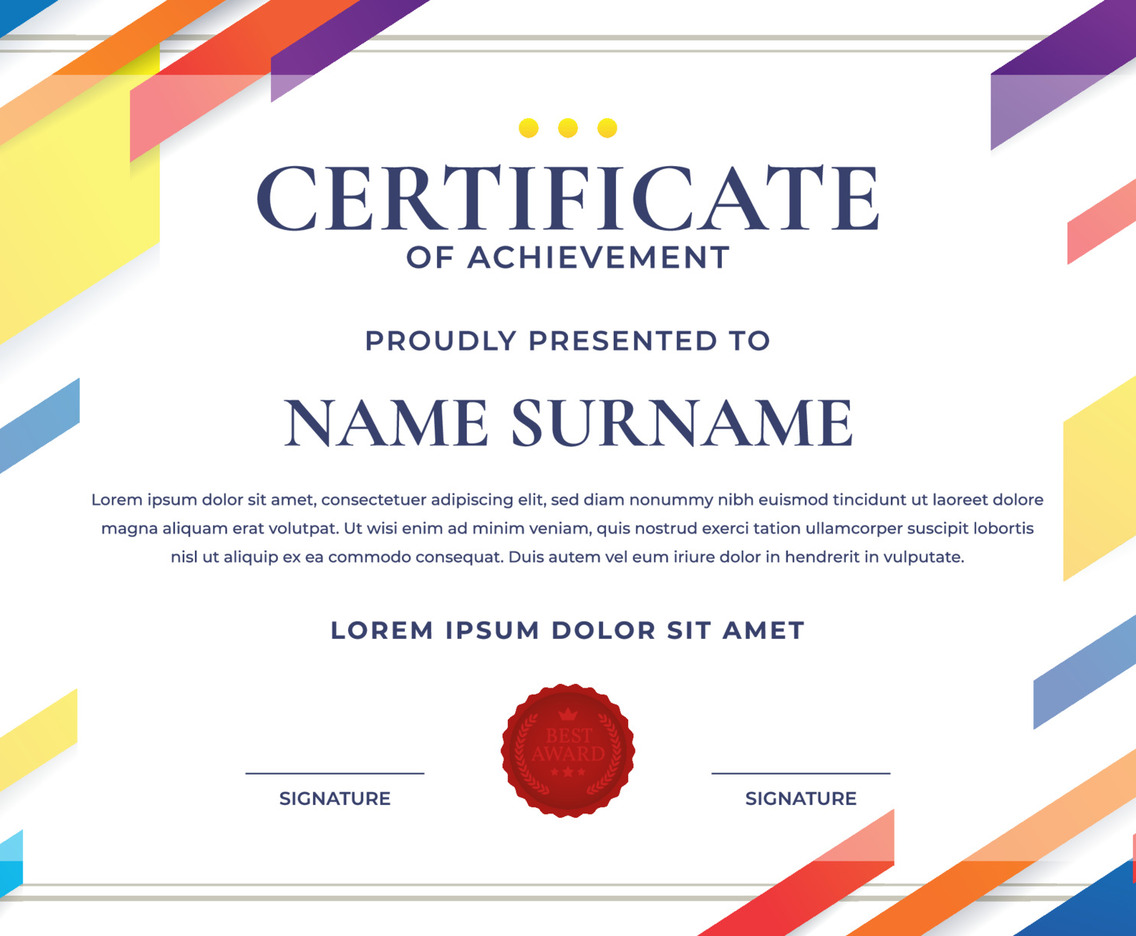 Abstract Certficate Of Achievement Vector Art & Graphics | freevector.com