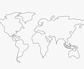 One Stroke Art World Map Vector Art & Graphics | freevector.com