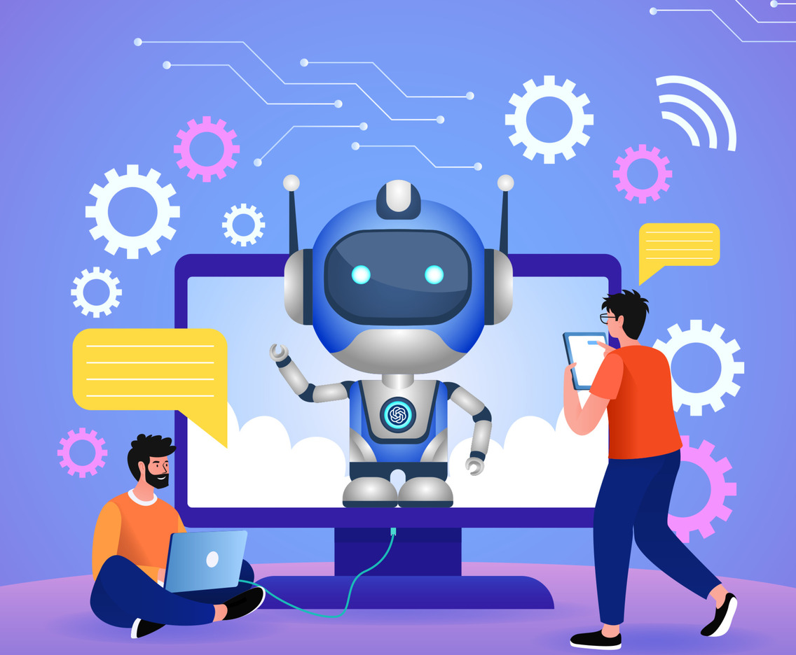 Chatbot Technology Concept Vector Art & Graphics | freevector.com