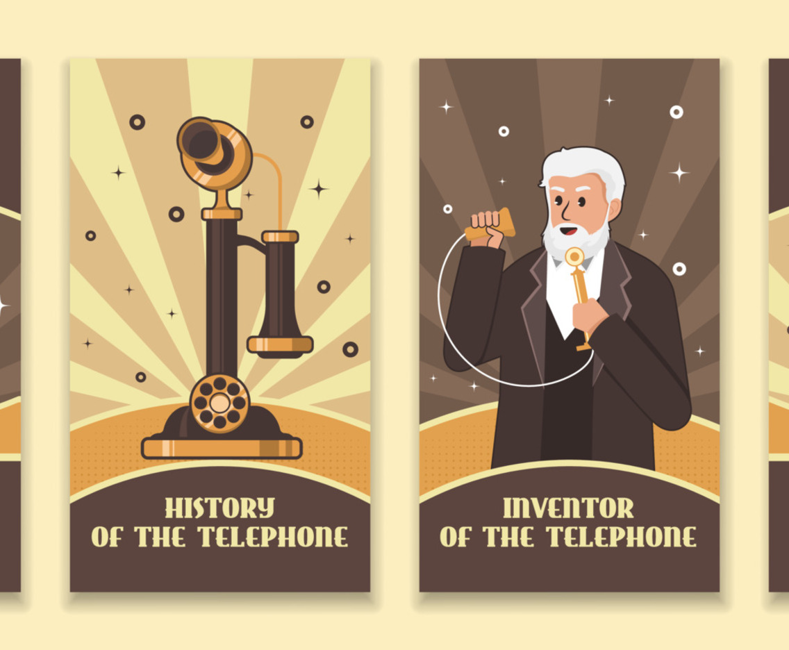 Alexander Graham Bell Social Media Story Vector Art & Graphics ...