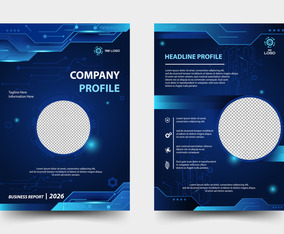 Technology Company Profile Template Vector Art & Graphics | freevector.com