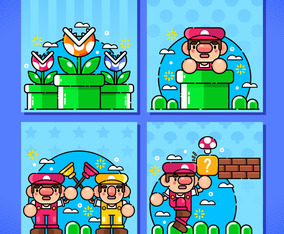 Super Mario Characters Vector Art & Graphics | freevector.com
