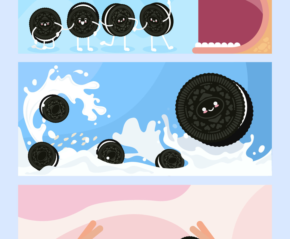 Cute Cookies Cartoon Character Concept Vector Art & Graphics ...