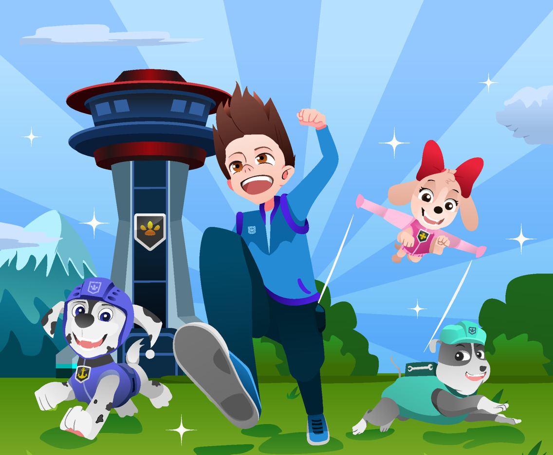 Cute Male Character Play With Puppies Vector Art & Graphics ...