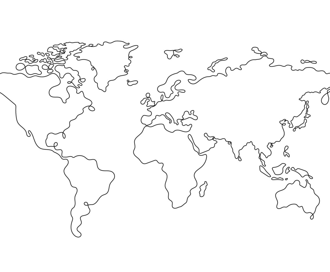 Simple Outlined World Map Background Vector Art & Graphics | freevector.com