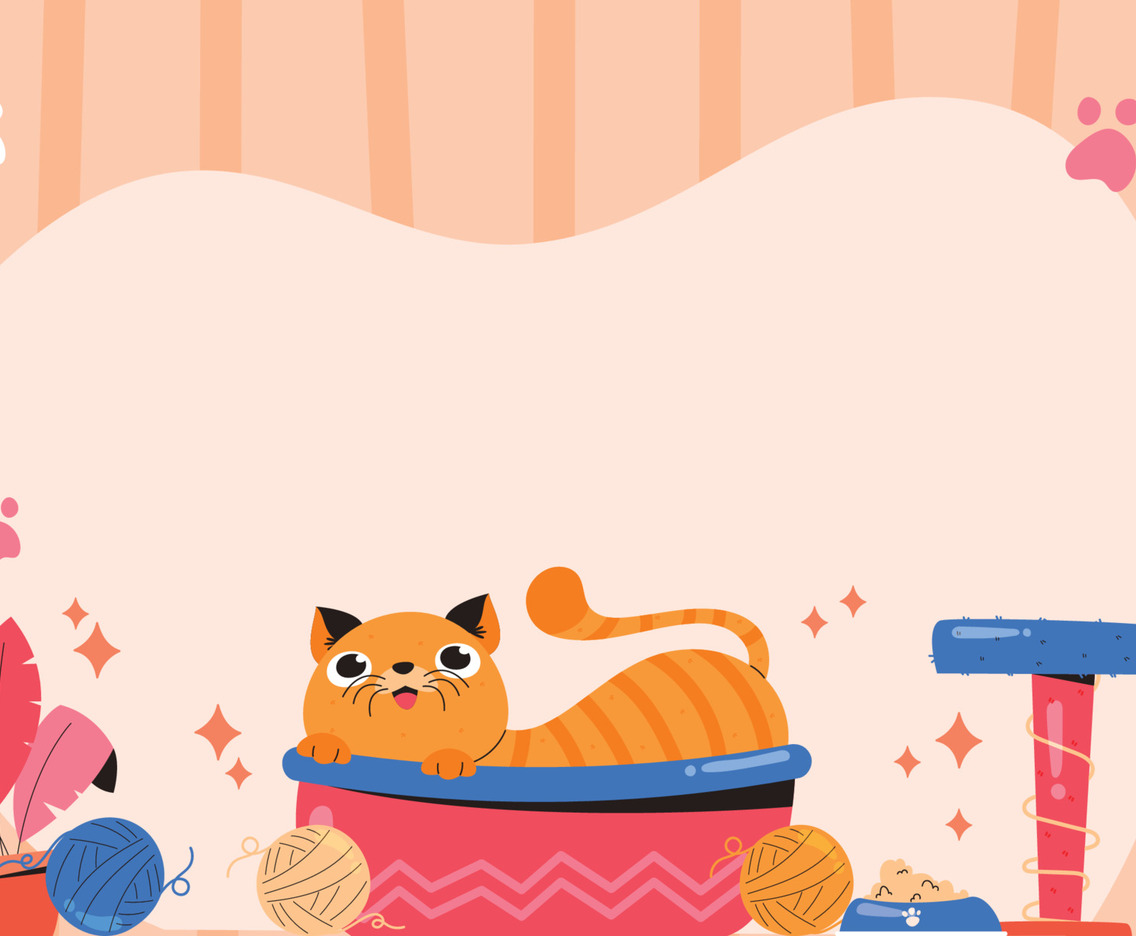 Background Of Orange Cat Chilling In Bed Vector Art & Graphics ...