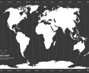 World Map In One Line Art Concept Vector Art & Graphics | freevector.com