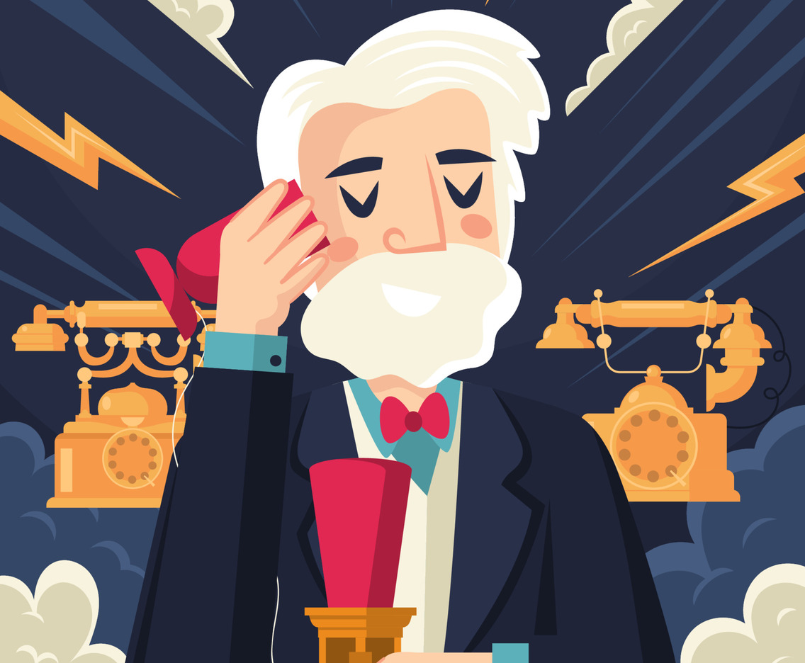 Alexander Graham Bell Day Concept Vector Art & Graphics | freevector.com