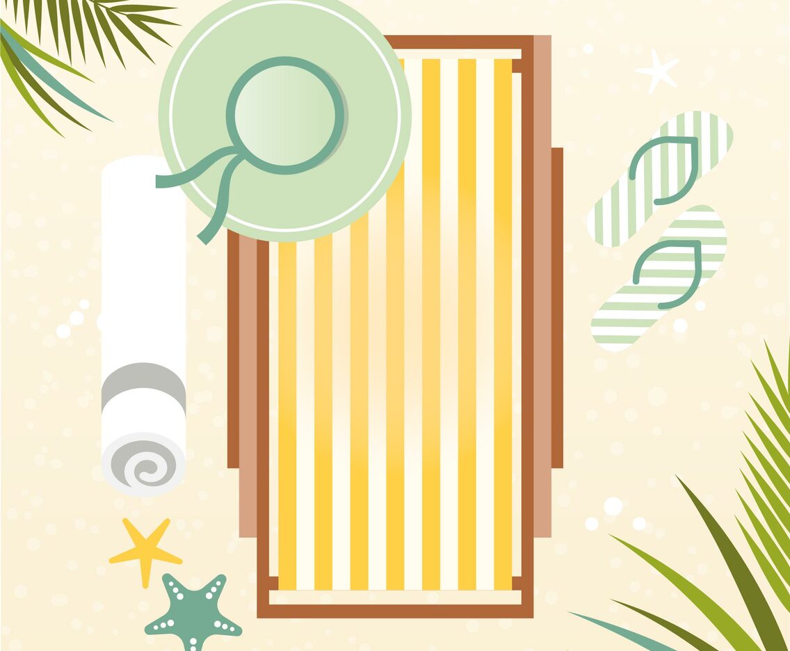 Vector Summertime Elements Illustration Vector Art & Graphics ...