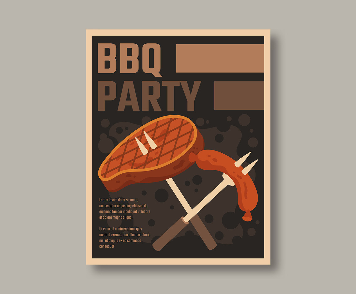 Retro Bbq Poster Vector Art & Graphics | freevector.com