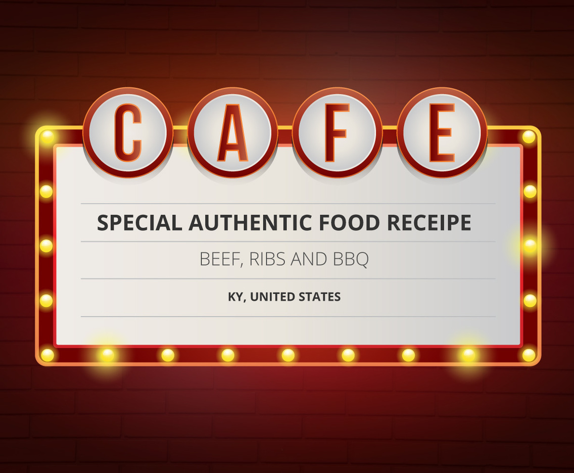 Cafe Retro Sign Neon Style. Retro Sign Realistic Style. Vector Art ...