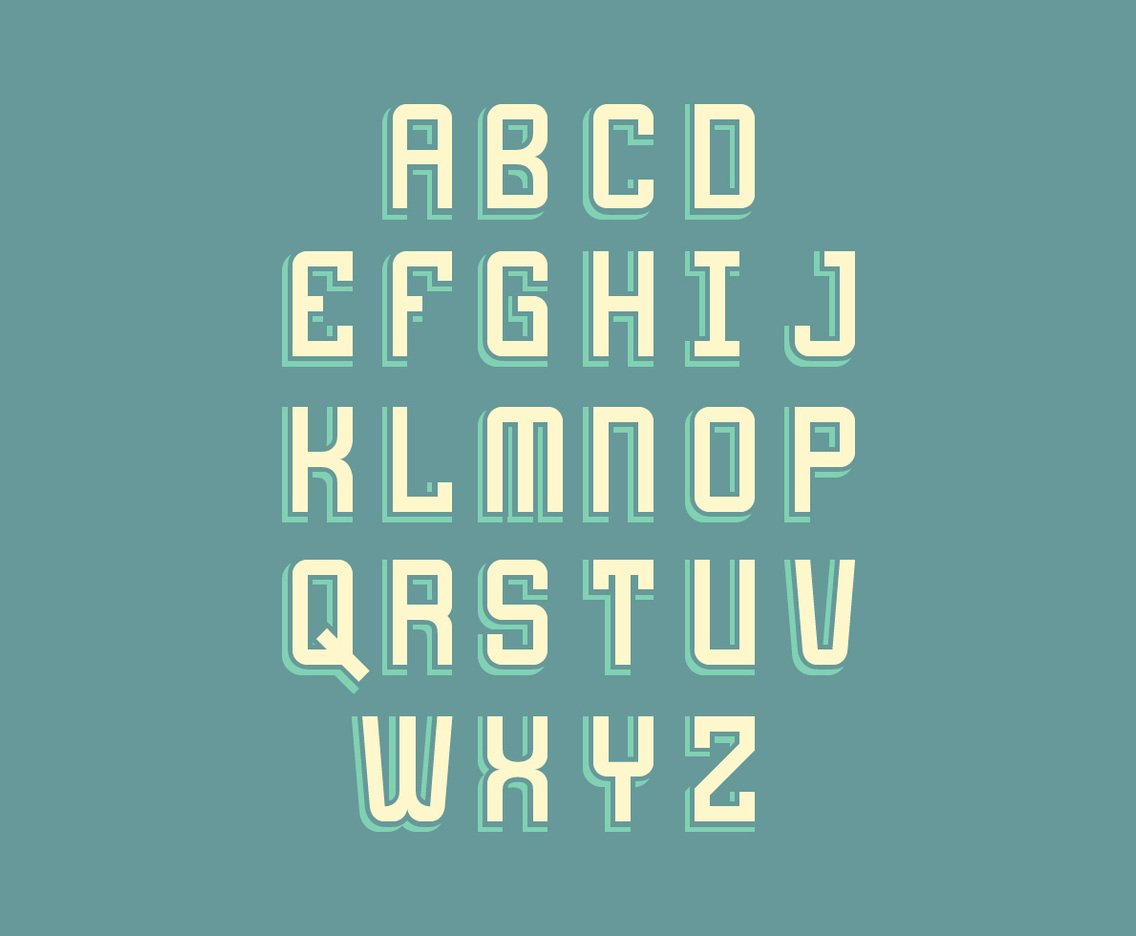Retro Alphabet Vector Vector Art & Graphics | freevector.com