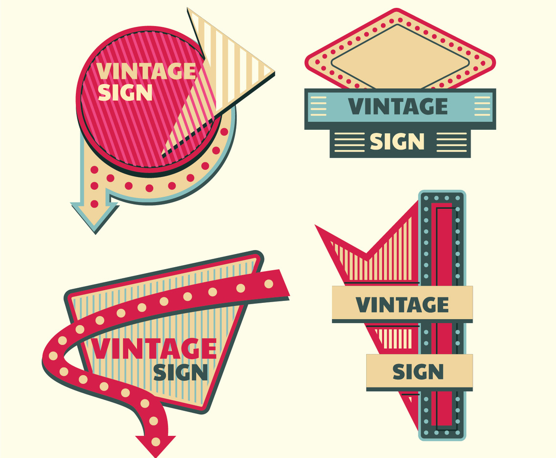 Retro Sign Vector Art & Graphics | freevector.com